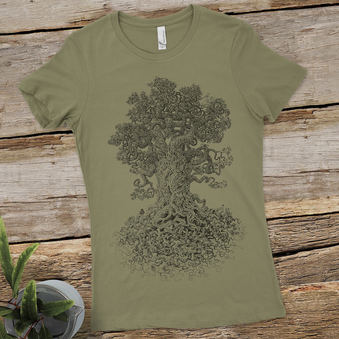 Tree of Life Shirt Women's Graphic Tee Gnarled Tree Shirt Nature Lover ...