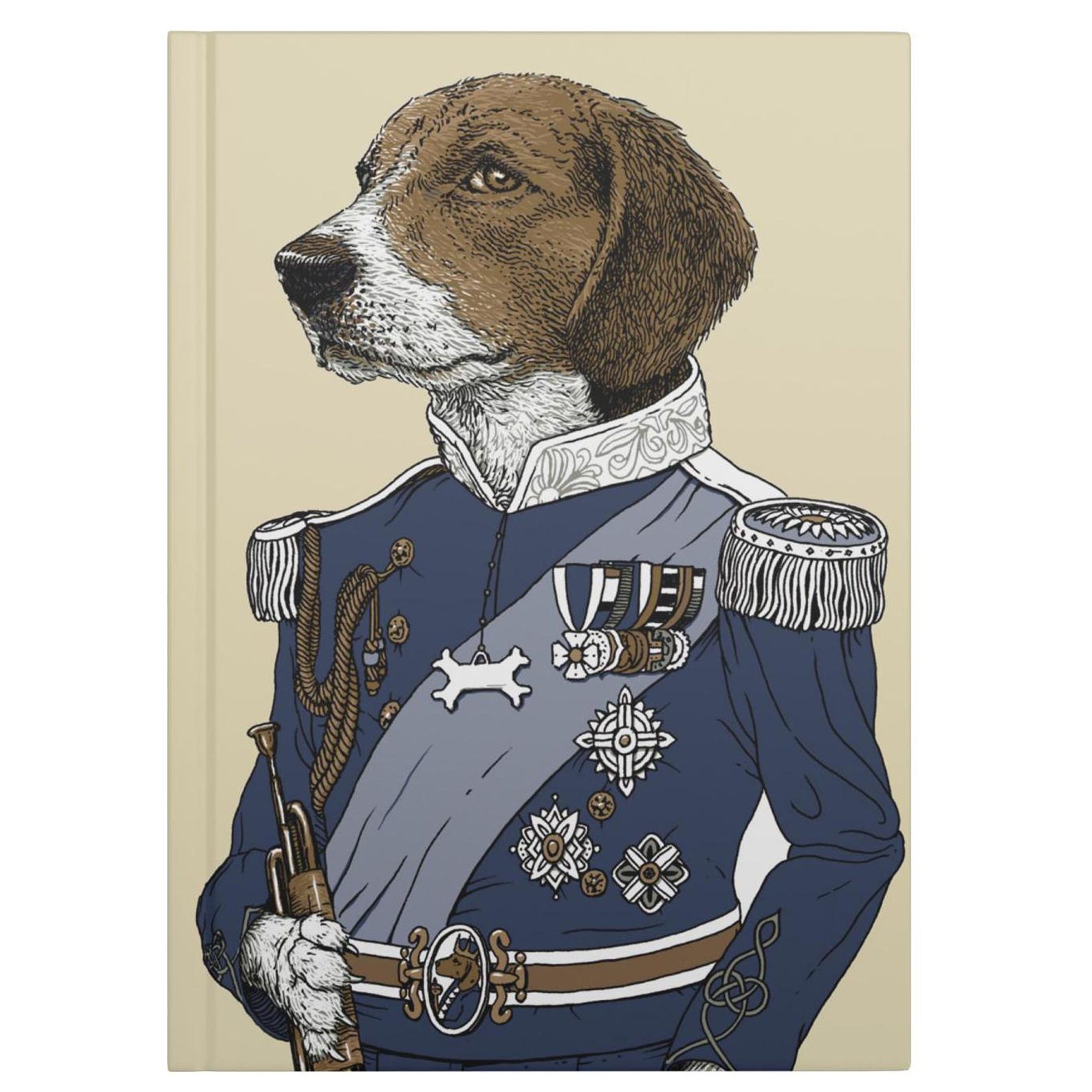 Regal Beagle Hard Bound Journal, Royal Military Dog Diary, Cute Beagle ...