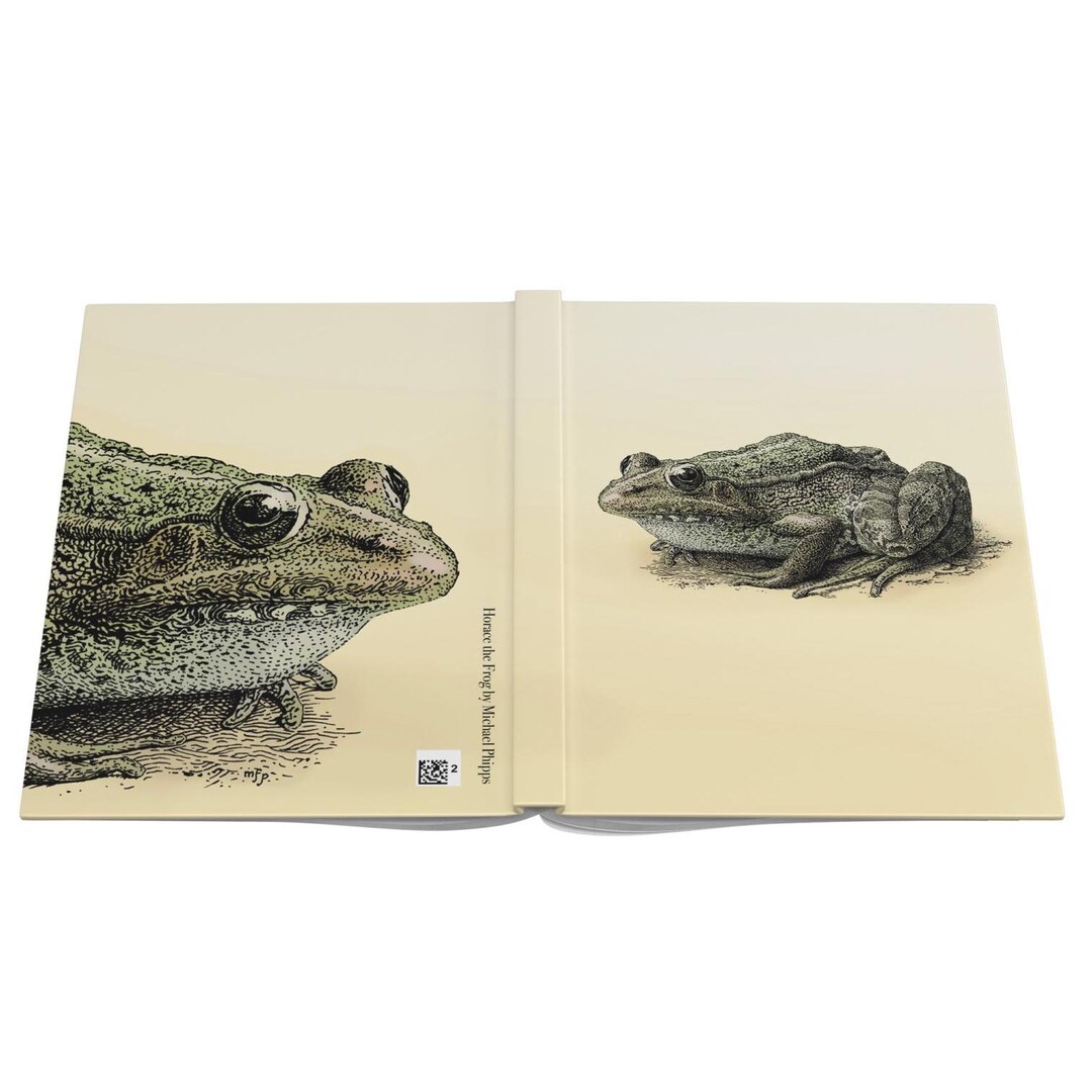 Cute Frog Journal, Realistic Amphibian Notebook, Hard Bound Toad Diary ...