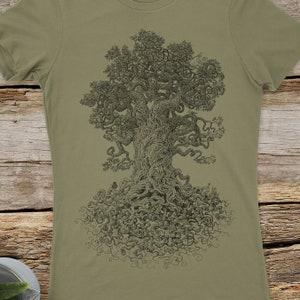 Tree of Life Shirt Women's Graphic Tee Gnarled Tree Shirt Nature Lover ...