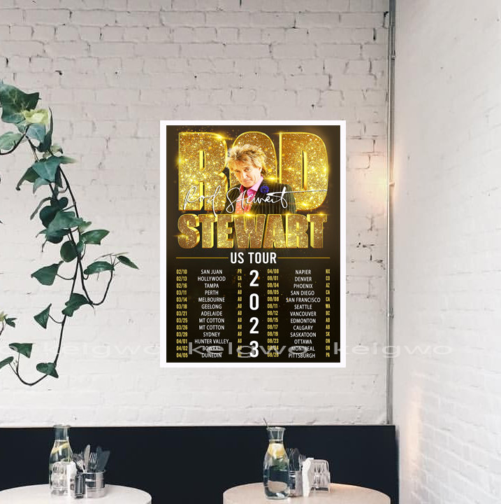 Rod Stewart The Hits Tour 2023 Poster, Rod Stewart Tour 2023 Poster