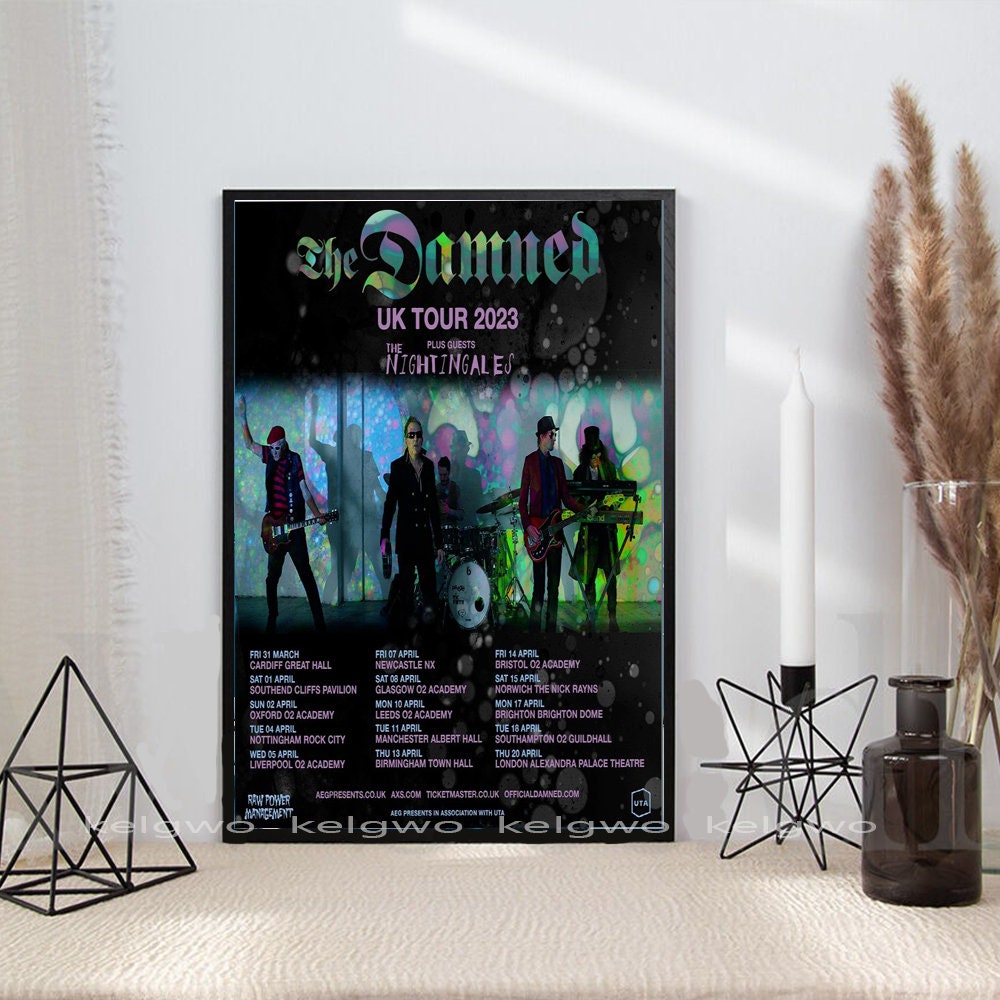 The Damned London 2023 Tour Poster - US Tour 2023 Poster
