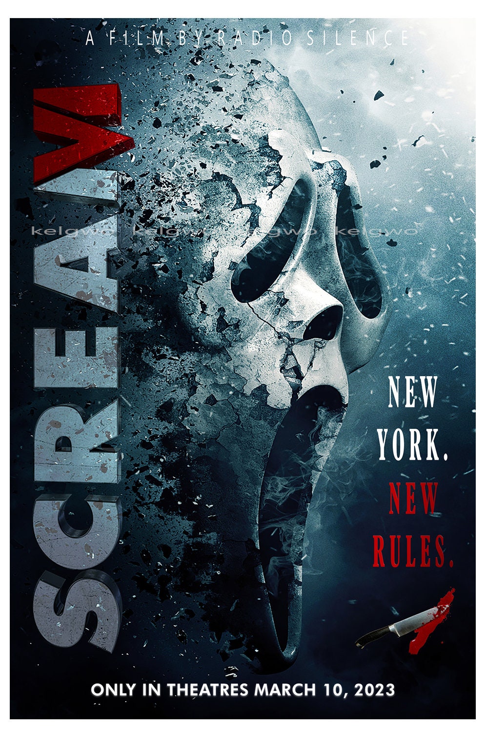 Scream Lt Movie 2023 Poster - SCREAM VI Poster Scream Lt Movie 2023 Poster - SCREAM VI Poster