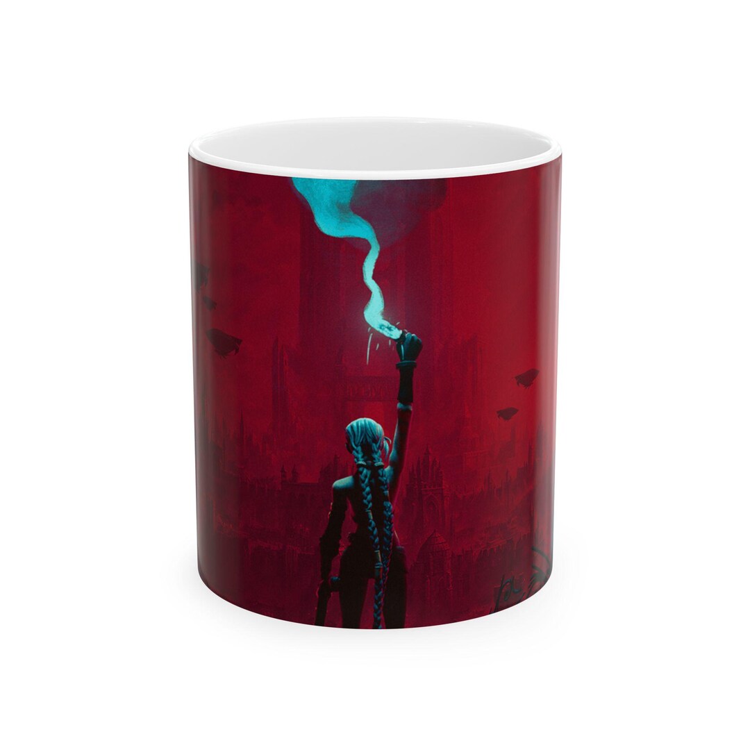 Arcane Themed Ceramic Mug With Jinx, Attractive Arcane Coffee Cup ...