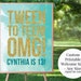 Custom Printable Tween to Teen Girl's 13th Birthday Sign, Mint and Teal ...