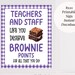 Brownie Points Printable 8x10 Sign Teacher Appreciation, Purple Gingham ...