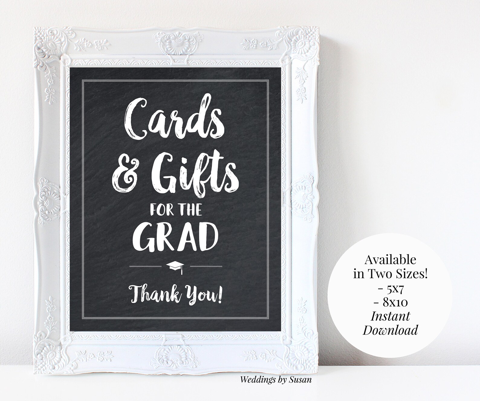 Graduation Party 5x7, 8x10 Printable Chalkboard Sign, Cards and Gifts ...