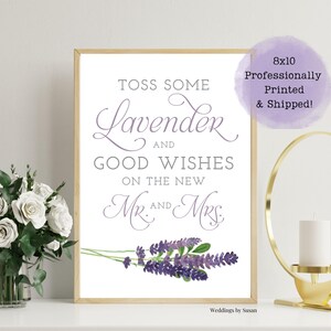 8x10 Lavender and Good Wishes for the New Mr. & Mrs. Lavender Toss ...