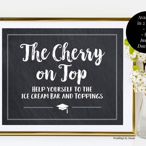 Graduation Ice Cream Bar, Sundae Bar 5x7, 8x10 Printable Chalkboard ...