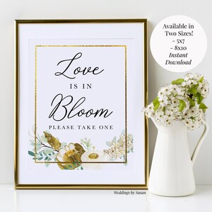 Love is in Bloom 5x7, 8x10 Printable Seed, Plant or Flower Bouquet ...