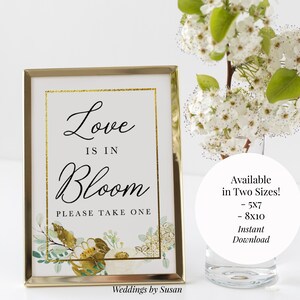 Love is in Bloom 5x7, 8x10 Printable Seed, Plant or Flower Bouquet ...