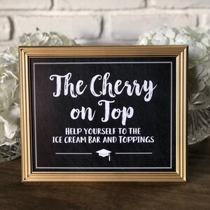 Graduation Ice Cream Bar, Sundae Bar 5x7, 8x10 Printable Chalkboard ...