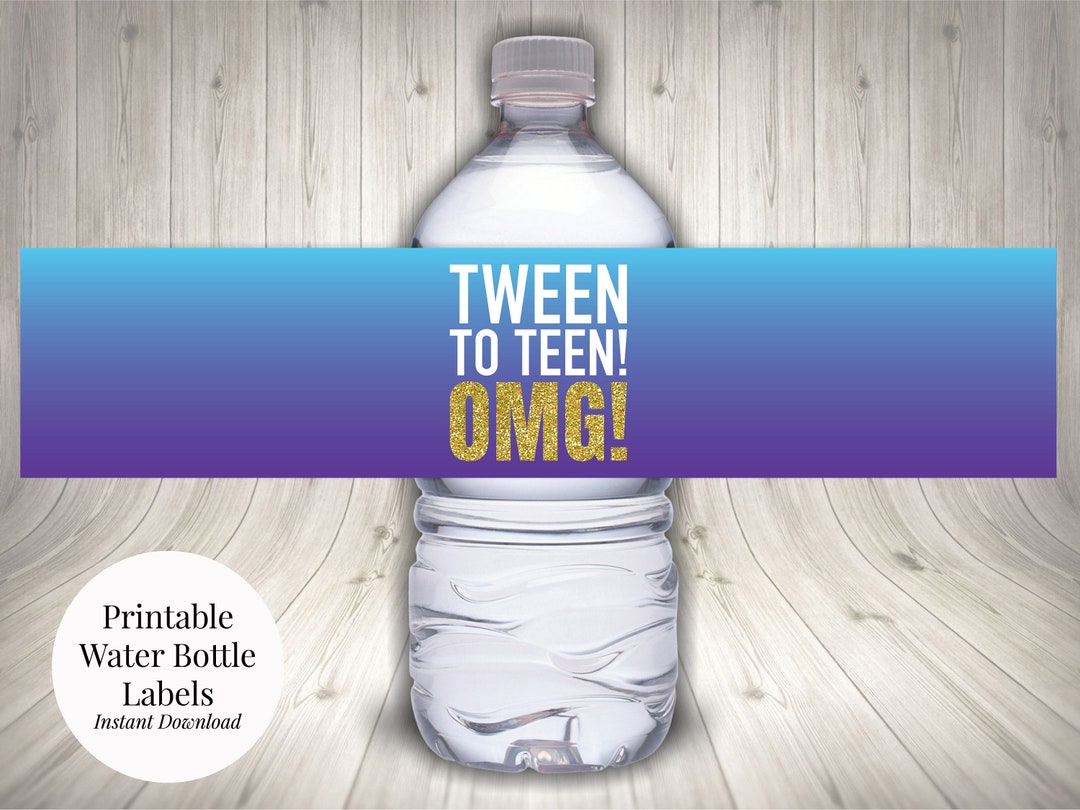 Tween to Teen OMG Girl's 13th Birthday Printable Water Bottle Labels ...