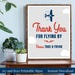 Thank You for Flying by 5x7 8x10 Printable Airplane Birthday Favor Sign ...