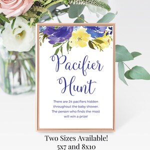 Pacifier Hunt 5x7, 8x10 Printable Baby Shower Game, Find 24 Hidden ...