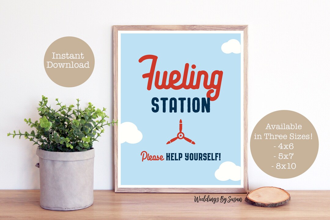 Fueling Station Please Help Yourself 4x6, 5x7, 8x10 Printable Boy's ...