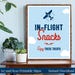 In Flight Snacks 5x7, 8x10 Printable Boy's Airplane Birthday Food Table ...