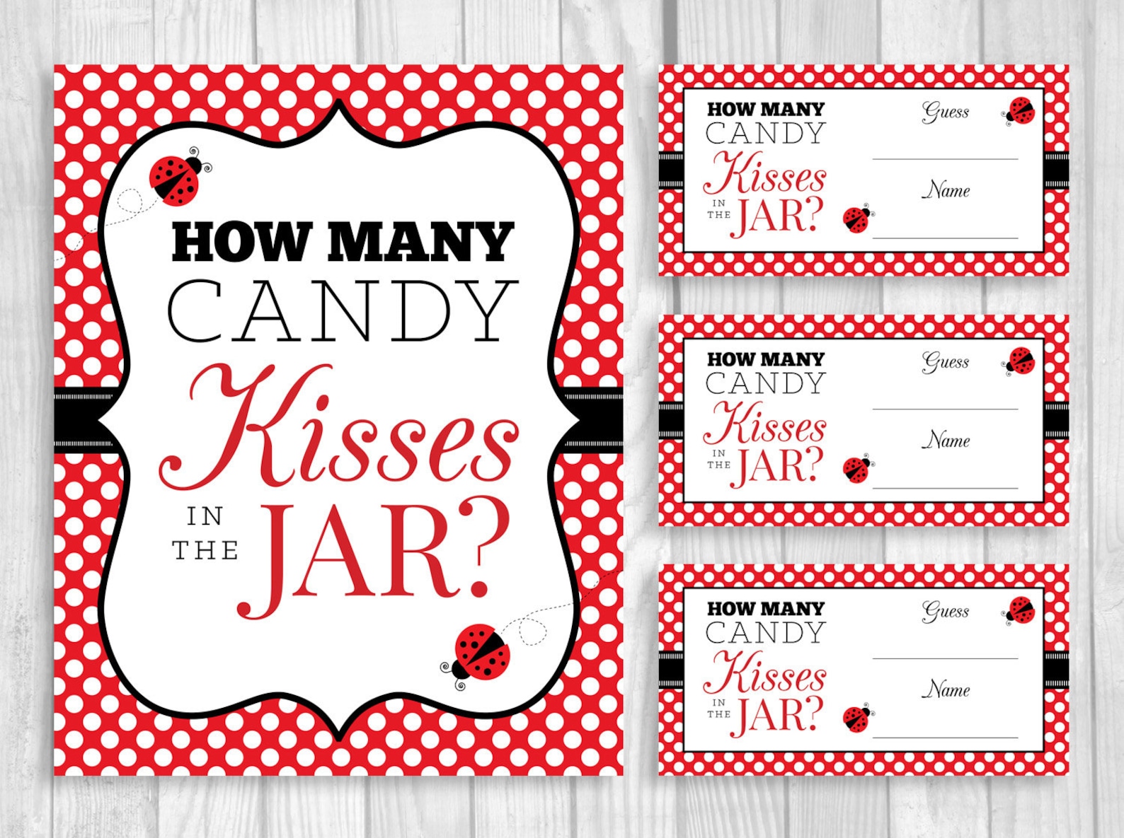 Guess How Many Candy Kisses in the Jar 5x7 8x10 Printable - Etsy