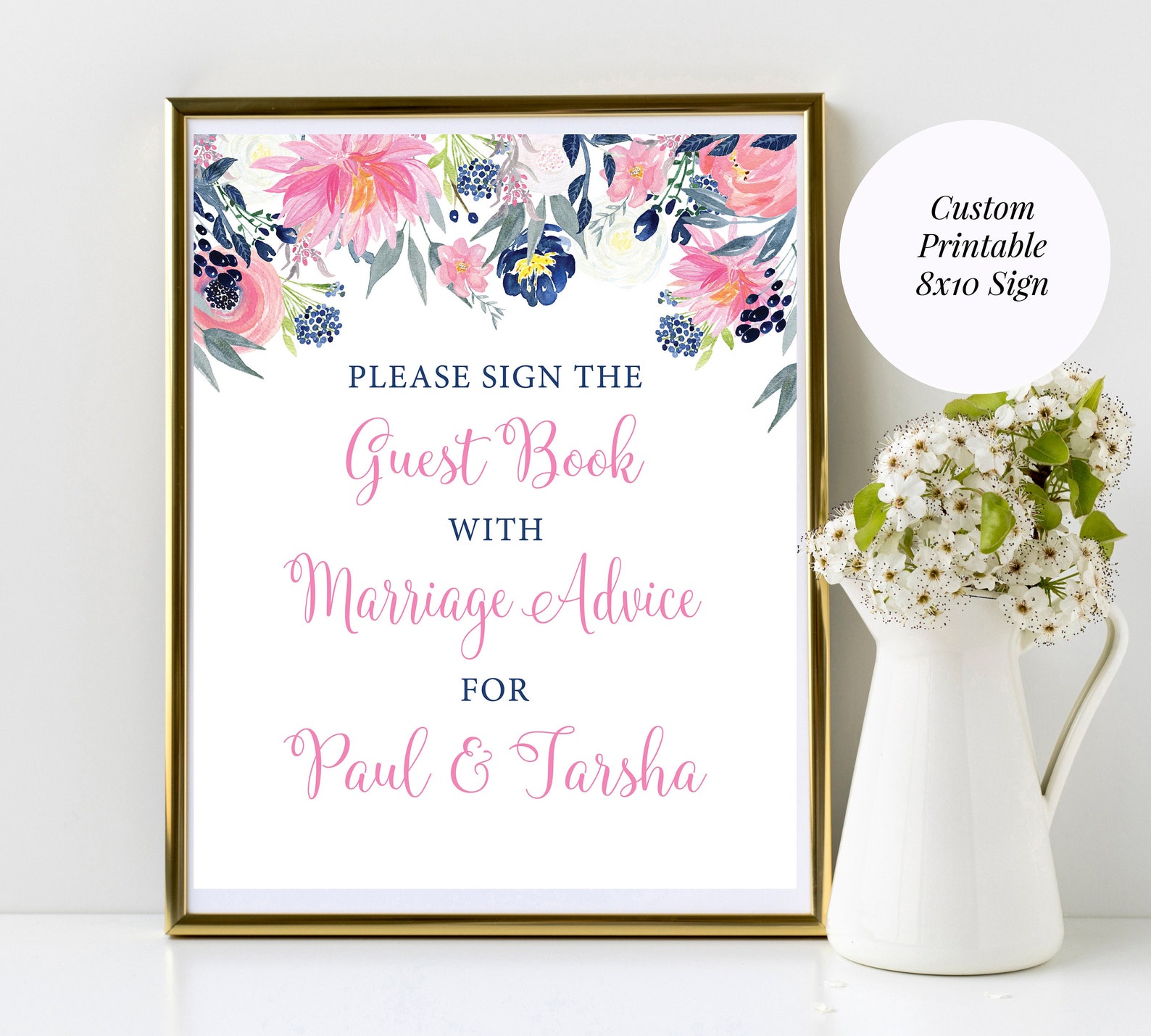 Custom Personalized Printable Sign Your Message Any Size | Etsy