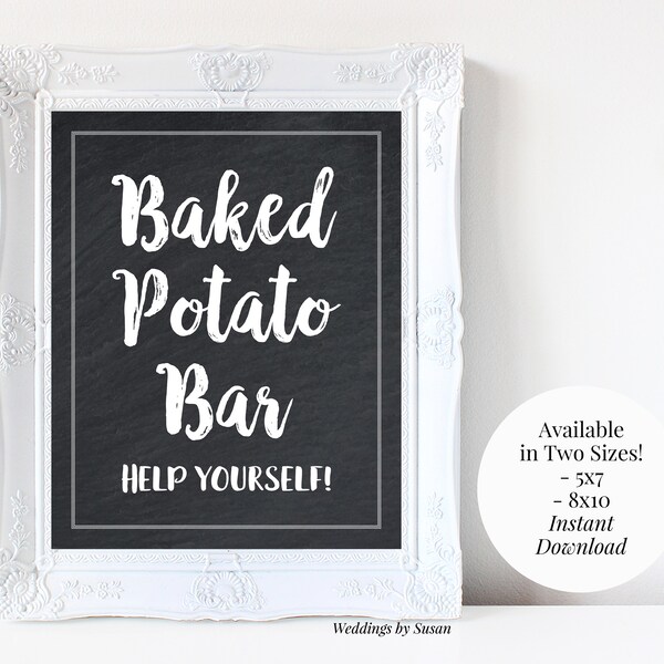 Potato Bar Sign - Etsy