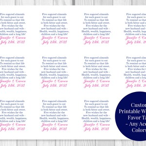 Custom Printable Sheet of Personalized Jordan Almond Poem - Etsy