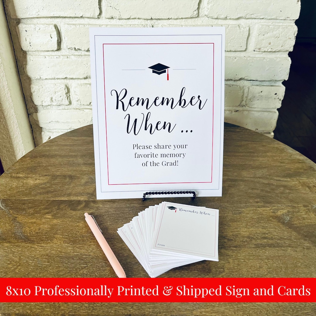 Favorite Memories of Grad 8x10 Graduation Party Sign and Matching ...