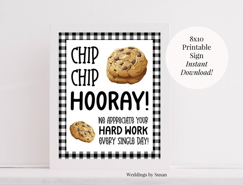 Chip Chip Hooray Printable 8x10 Cookie Sign Teacher - Etsy