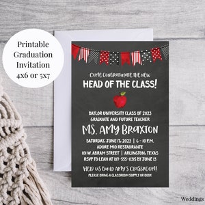 Head of the Class Graduation Party 4x6 5x7 Personalized - Etsy