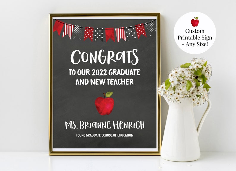 Future Teacher Personalized Printable Congrats Graduation - Etsy