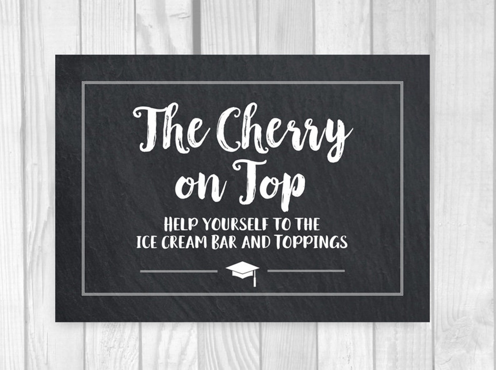 Graduation Ice Cream Bar, Sundae Bar 5x7, 8x10 Printable Chalkboard ...