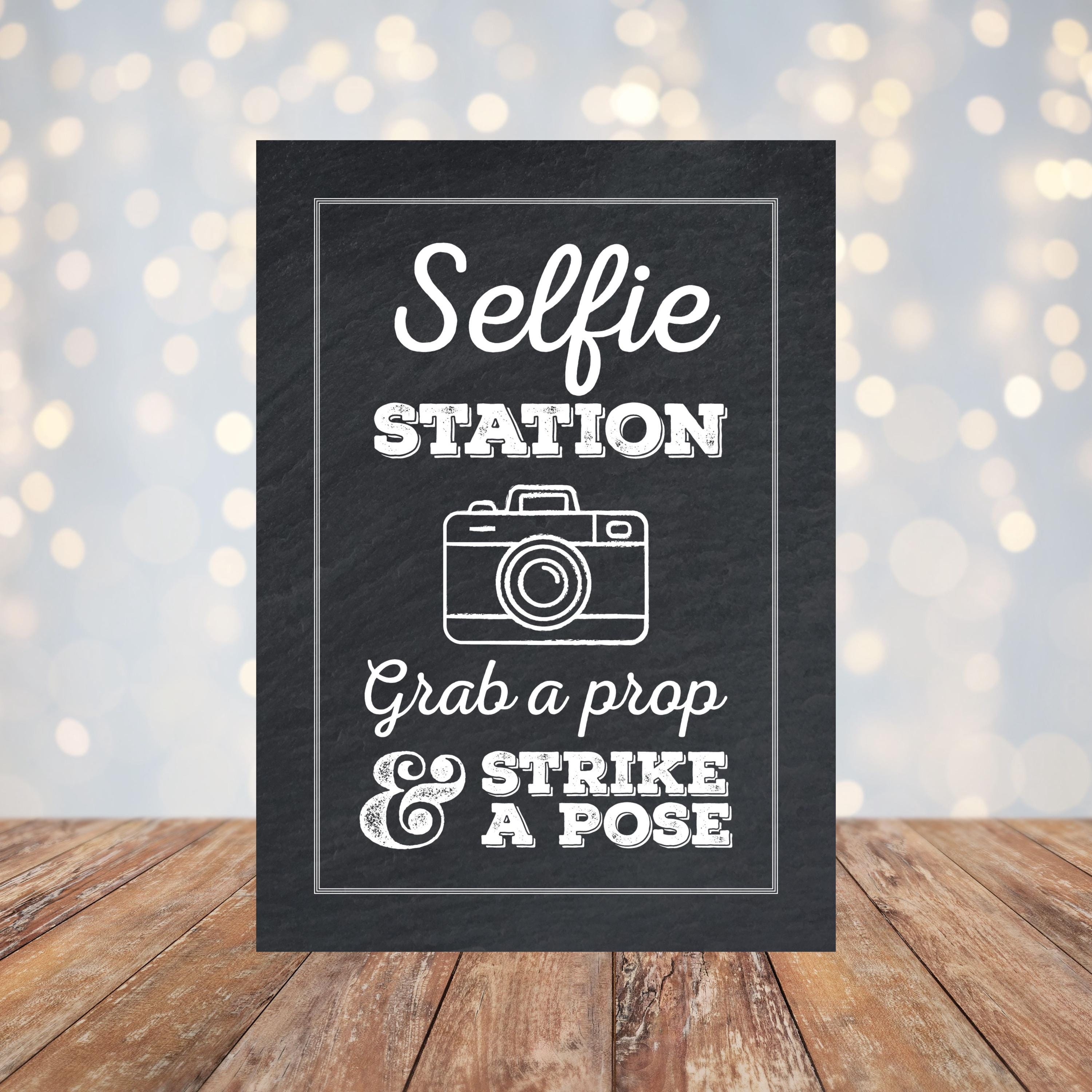 Selfie Station 5x7, 8x10 Printable Graduation Party Chalkboard Sign ...