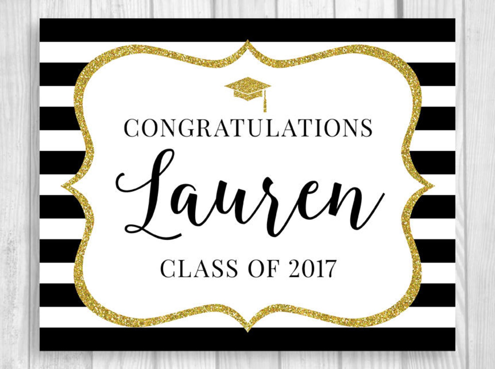 Congratulations Printable Woman's Graduation Sign Any - Etsy