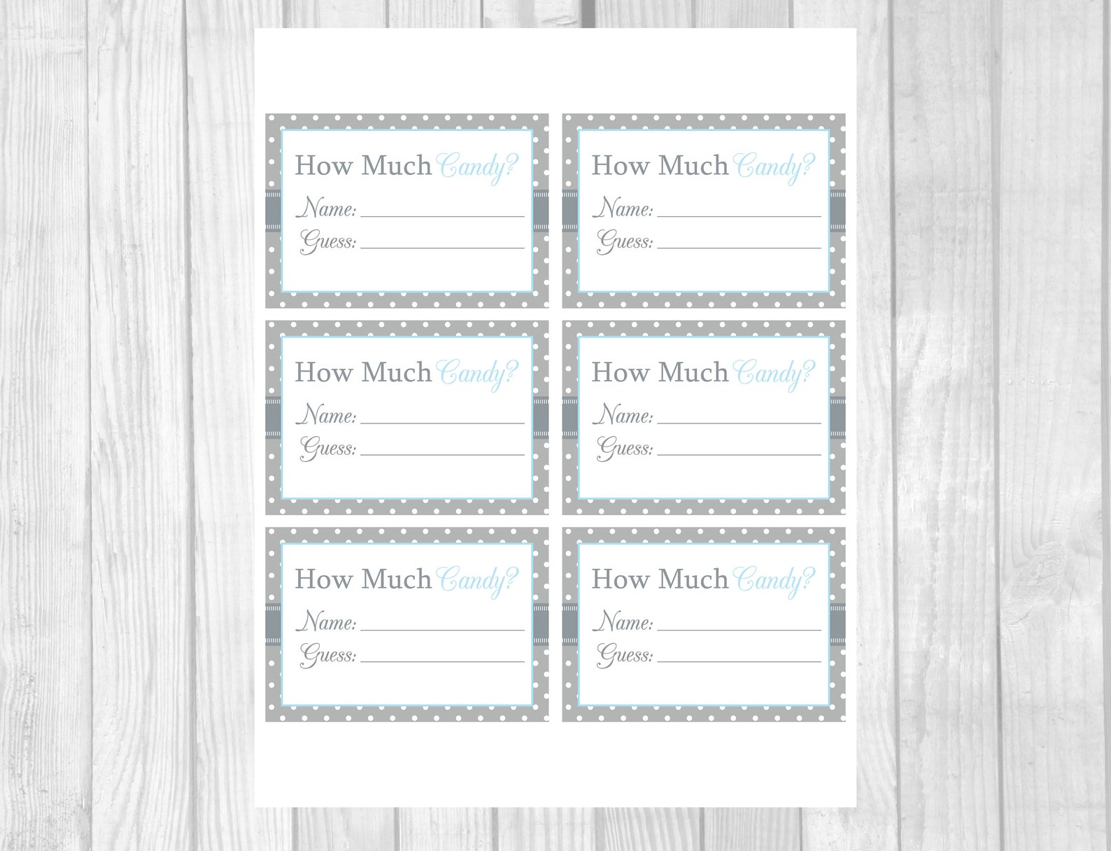How Much Candy in the Jar Guessing Game Printable 5x7 8x10 - Etsy