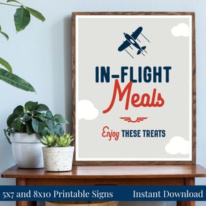 In Flight Meals, Fueling Station 5x7, 8x10 Printable Boy's Airplane ...