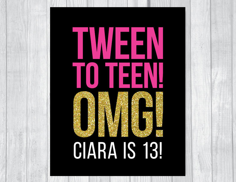 Custom Printable Personalized Tween To Teen Girl's 13th | Etsy