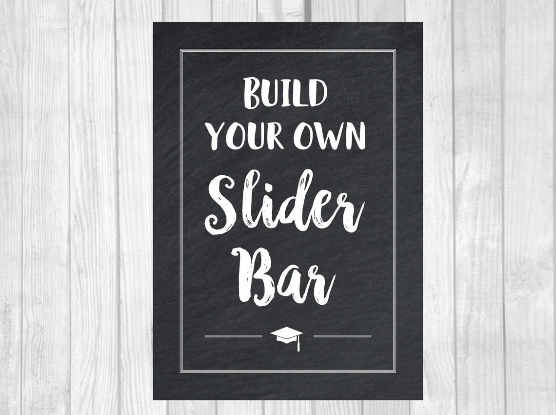 Build Your Own Slider Bar Graduation Party Hamburgers Pork | Etsy
