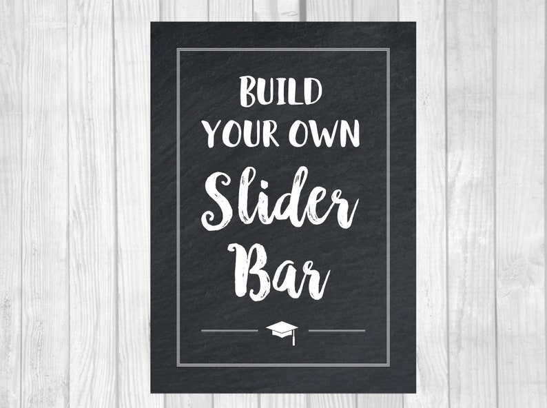 Build Your Own Slider Bar Graduation Party Hamburgers Pork | Etsy