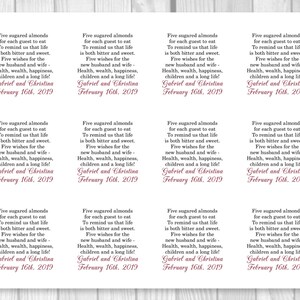Custom Printable Sheet of Personalized Jordan Almond Poem - Etsy