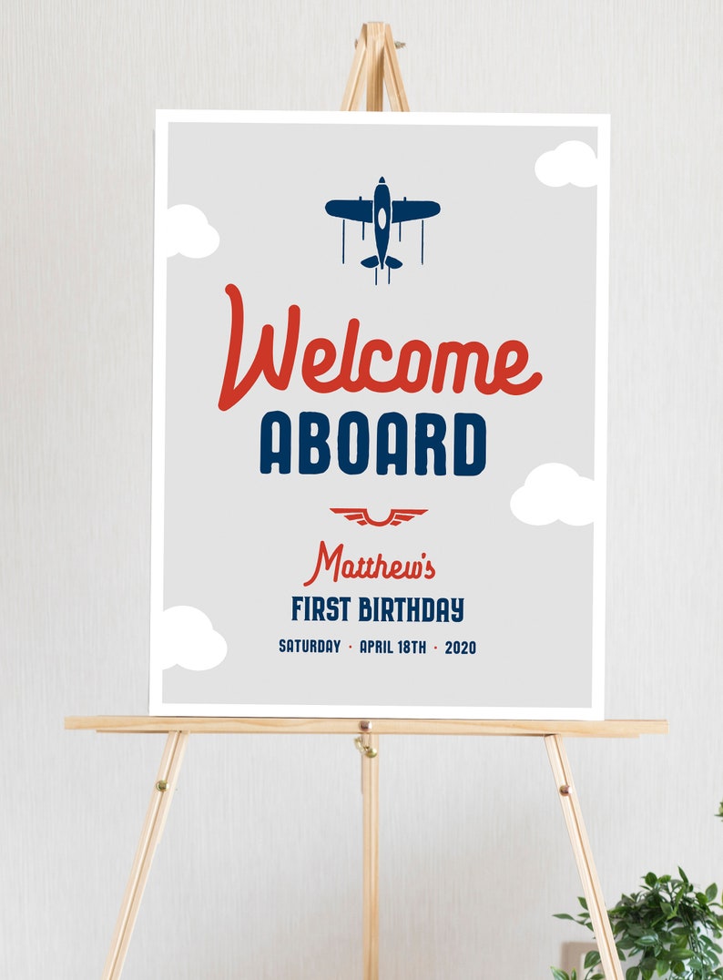 Welcome Aboard Custom Personalized Printable Airplane - Etsy