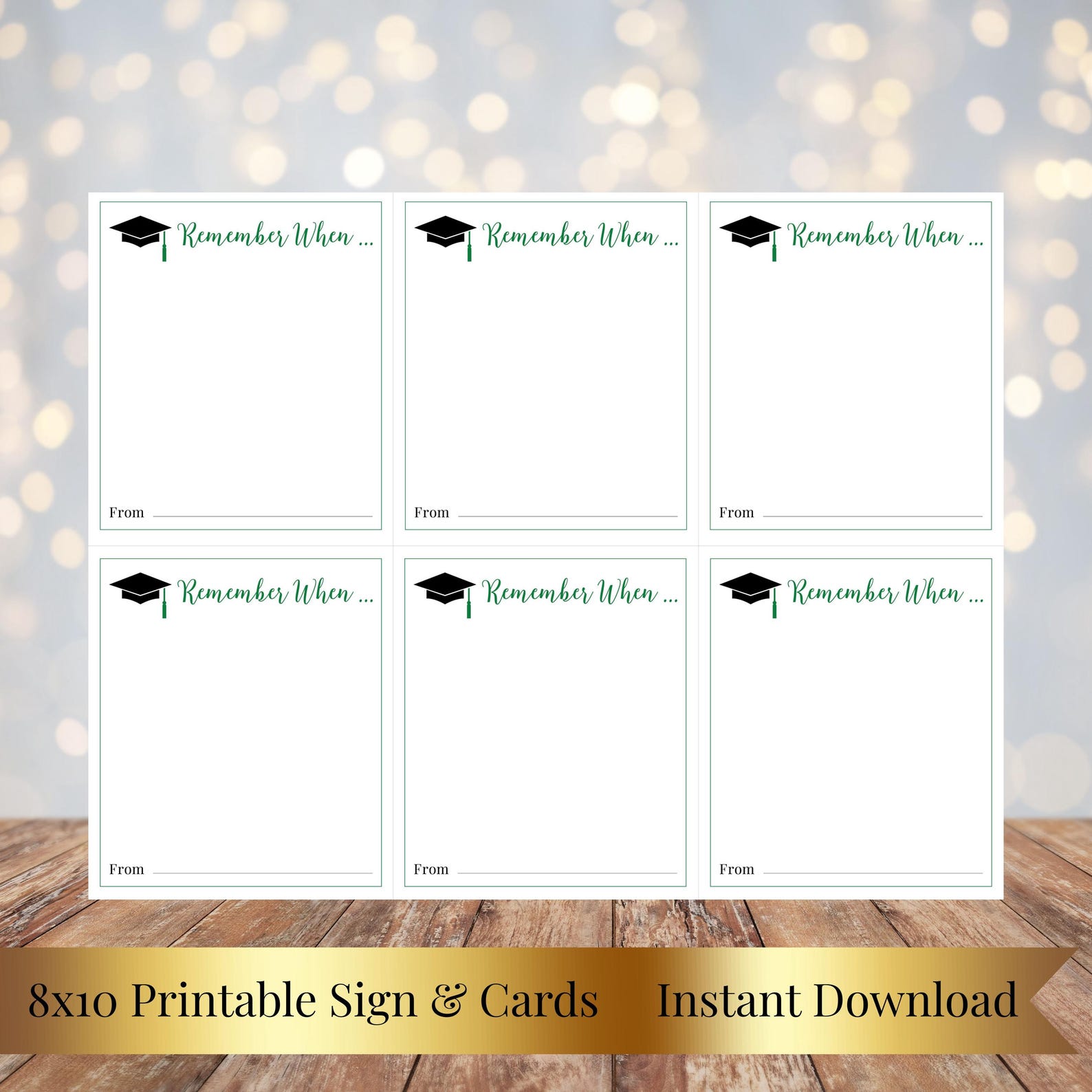 Favorite Memories of Grad Printable Graduation Sign and Matching Cards ...