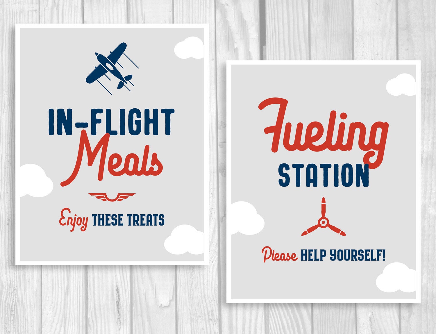 In Flight Meals Fueling Station 5x7 8x10 Printable Boy's | Etsy