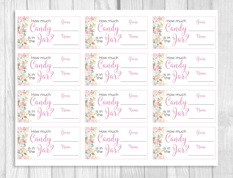 Printable Candy Jar Guessing Game Template Printable Templates