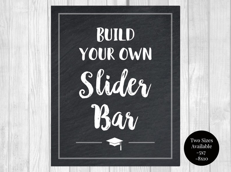 Build Your Own Slider Bar Graduation Party Hamburgers Pork | Etsy