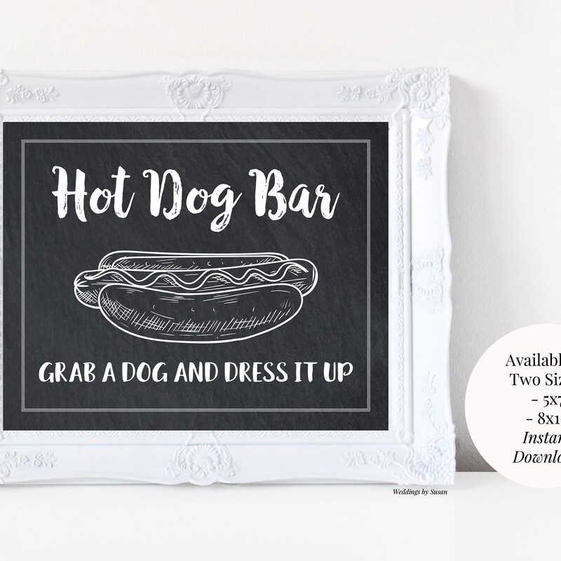 Hot Dog Bar Printables - Etsy