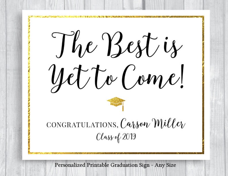 The Best is yet to Come Custom Personalized Graduation | Etsy