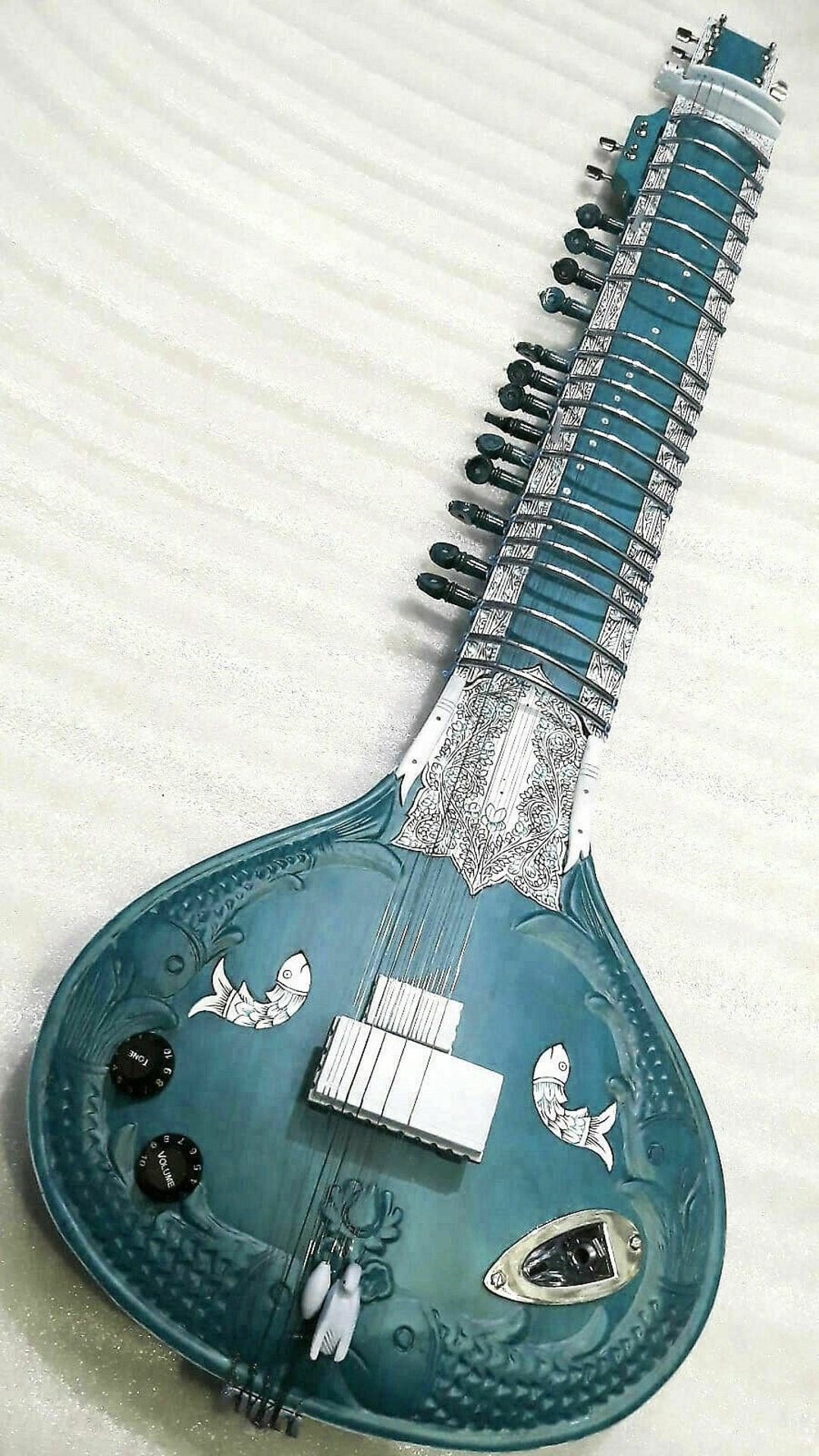 Electric Tun Wood Sitar - Ravi Shankar Style Travel Model - Etsy