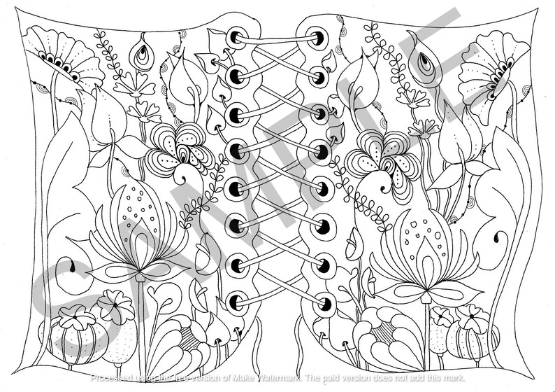 Zentangle Hand Drawn Picture Floral Lace Delight - Etsy