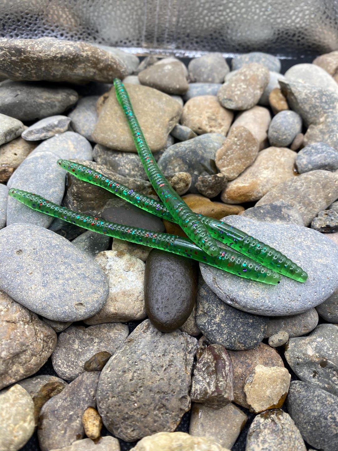 4.75” Jester Worm Hand Poured Soft Plastic (18 Pack) Smallmouth,spotted ...