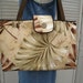 Vintage Barkcloth Tote Bag: 1950s Majestic Palm Leaf Design - Etsy