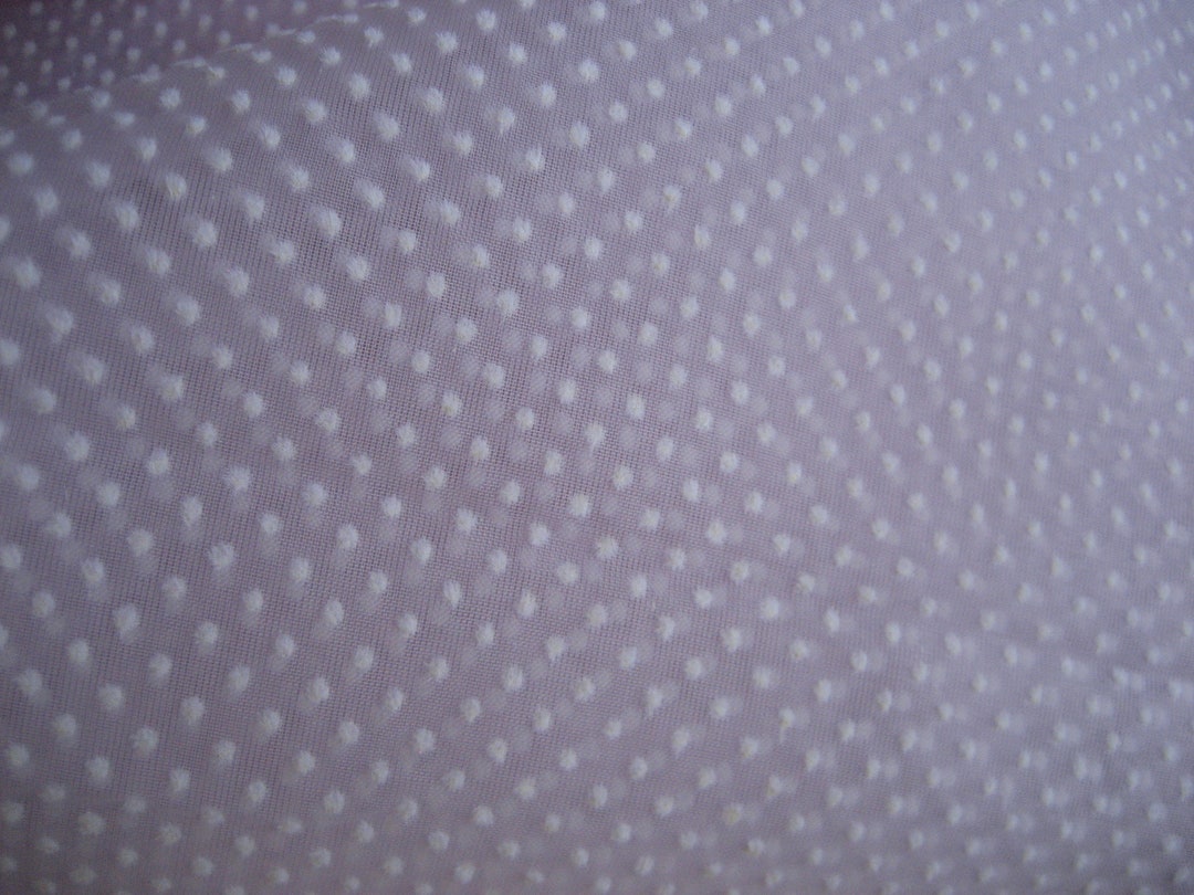 Vintage Orchid Organdy Fabric With White Dotted Swiss ~ Orchid With ...